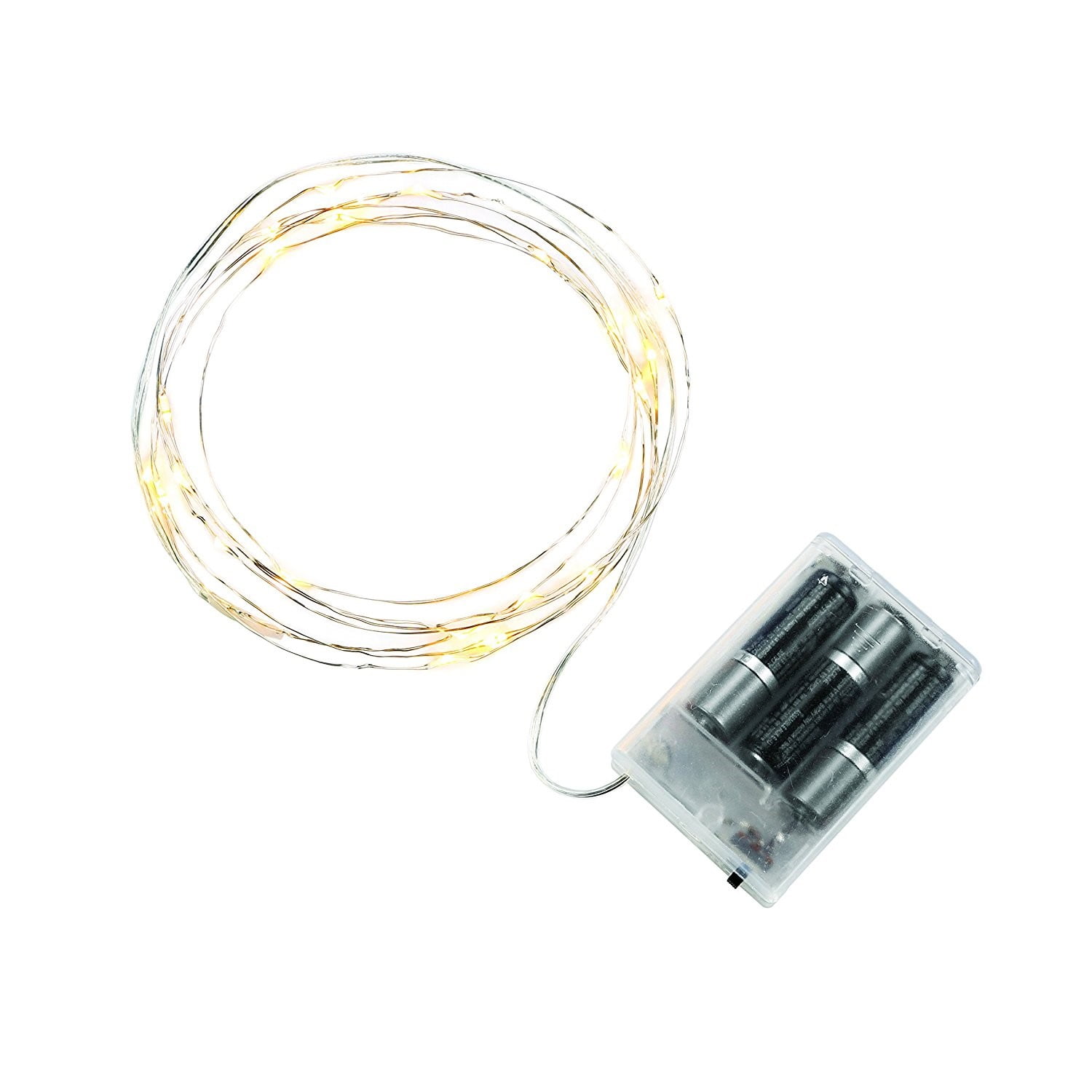 Bulbrite LED/STAR/SIL/S/27K Indoor LED Starry String Lights, 10' Copper ...