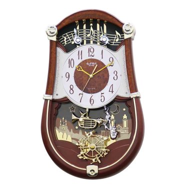 Seiko Atlas Melodies In Motion Musical Clock, Brown Traditional Quartz ...