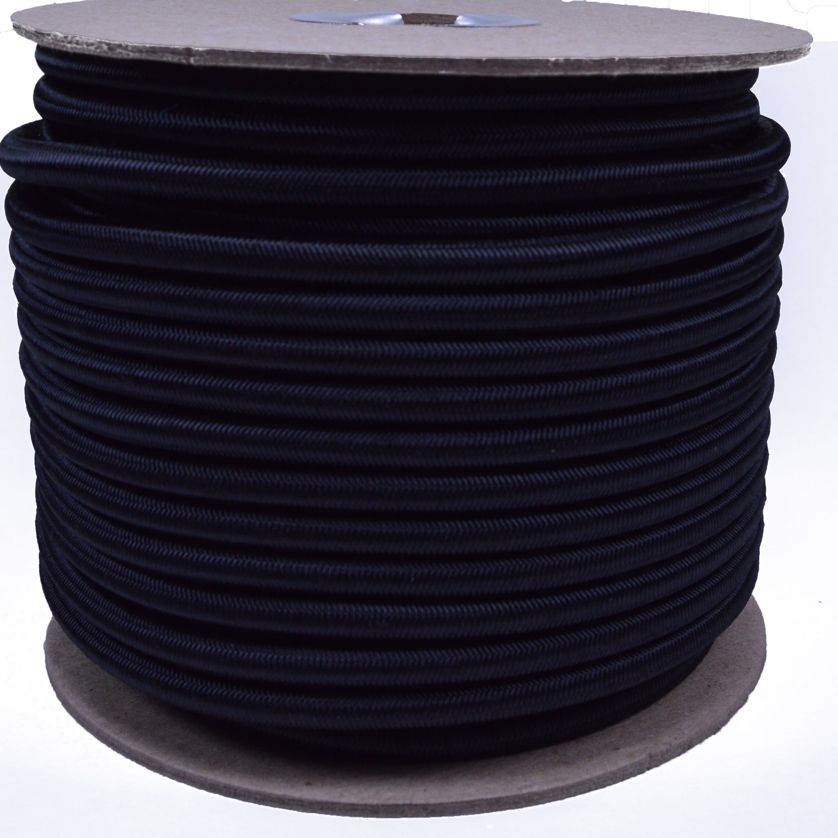 Black 1/4 inch Shock Cord - 100 Feet Marine Grade Shock Bungee Cord ...