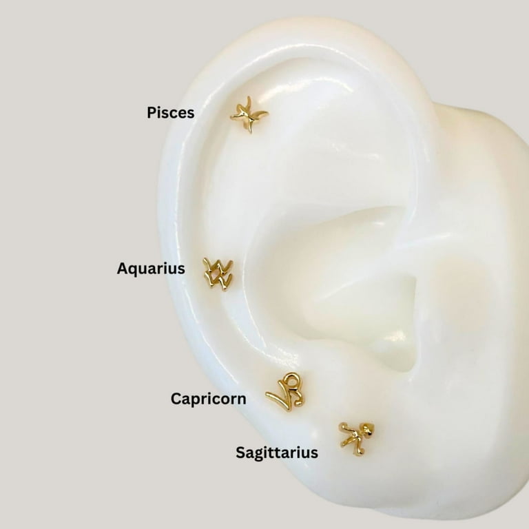 Zodiac ear piercings chart 60 photos - Astrologytoyou.com