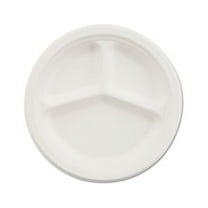 Chinet Classic 3-Compartment Paper Plates, 9.25", White, 500 Count ...