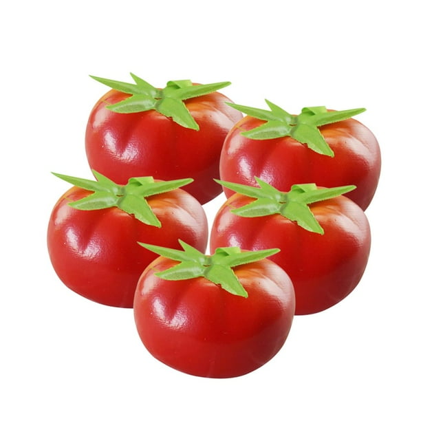 5Pcs Artificial Tomatoes Simulation Fake Vegetable Photo Props Home Decoration;5Pcs Artificial ...