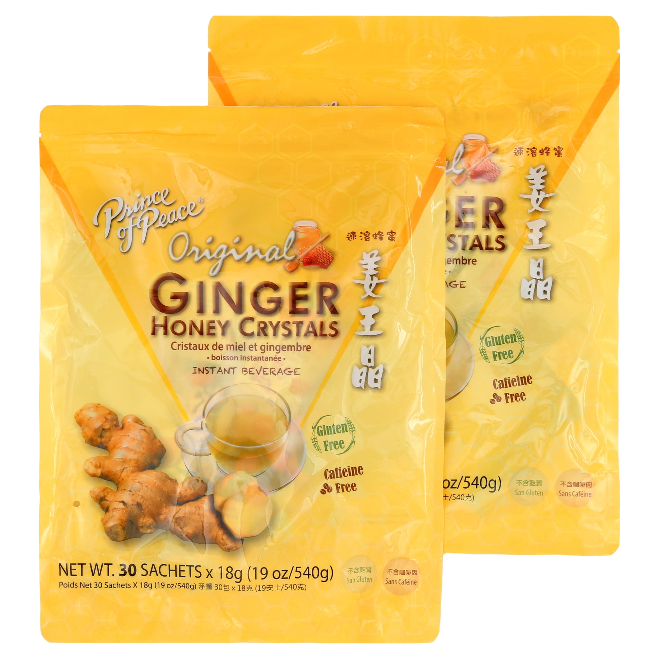 Prince Of Peace Ginger Honey Crystals, 30 Ct, Pack of 2 - Walmart.com