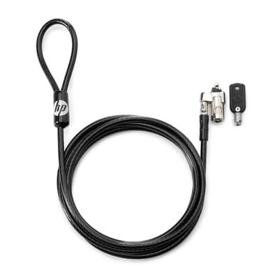 HP Laptop Keyed Security Cable Lock | Black | T1A62UT - Walmart.com ...