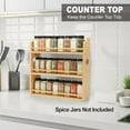 3 Tier Bamboo Spice Rack, Spice Rack Organizer, Seasoning Jars Rack ...