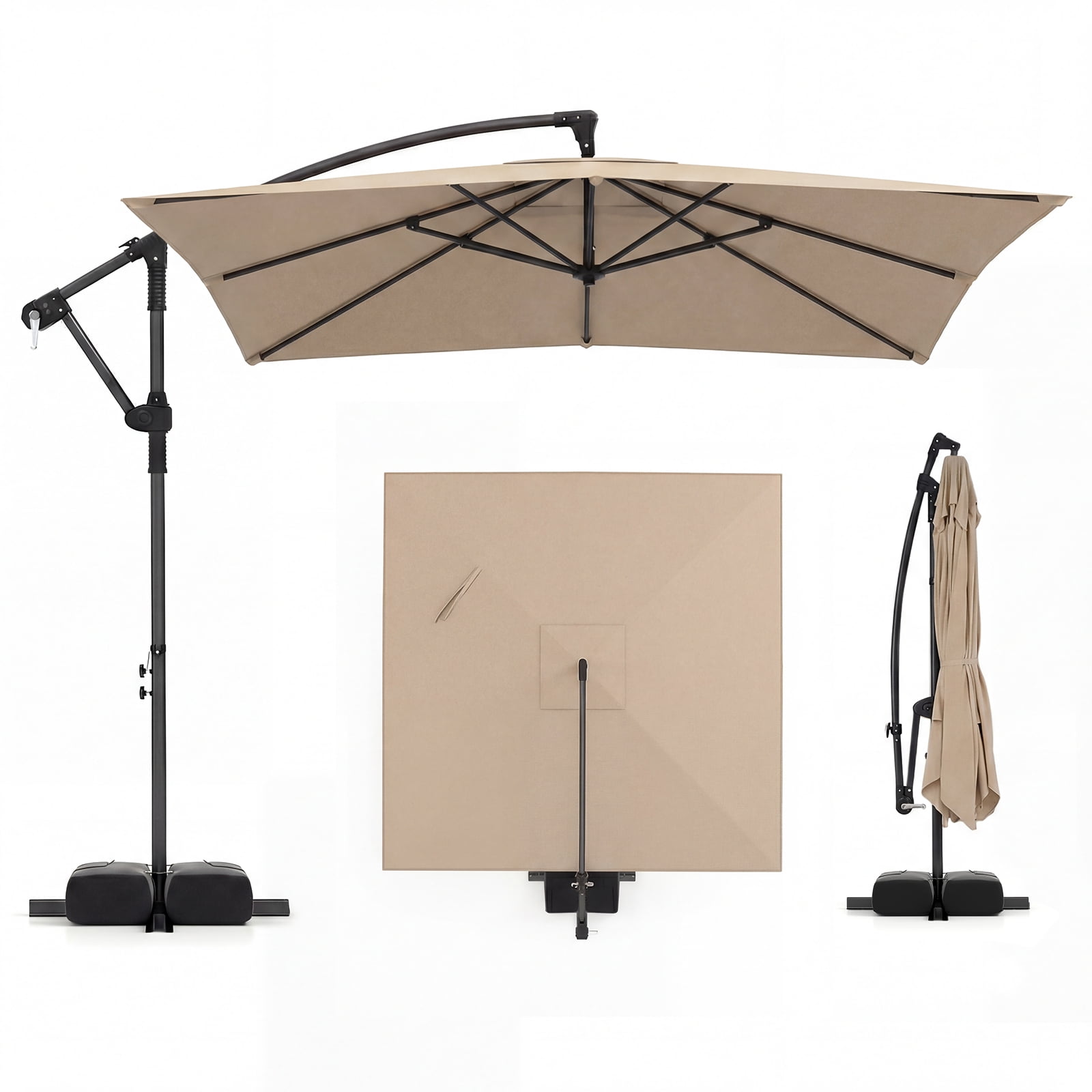 Click here for Gymax 8 X 8 Ft Offset Cantilever Patio Umbrella Sq... prices