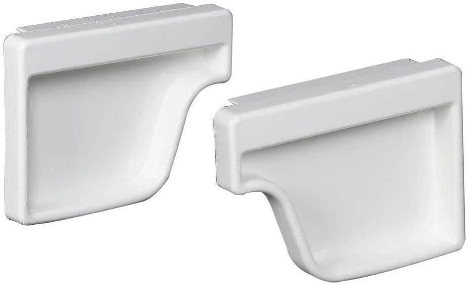 Amerimax Home Products M0611 End Cap Sets White Vinyl - Each - Walmart.com