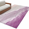 Area Rug for Living Room, Pink Coastal Wave Non-Slip Indoor Large ...