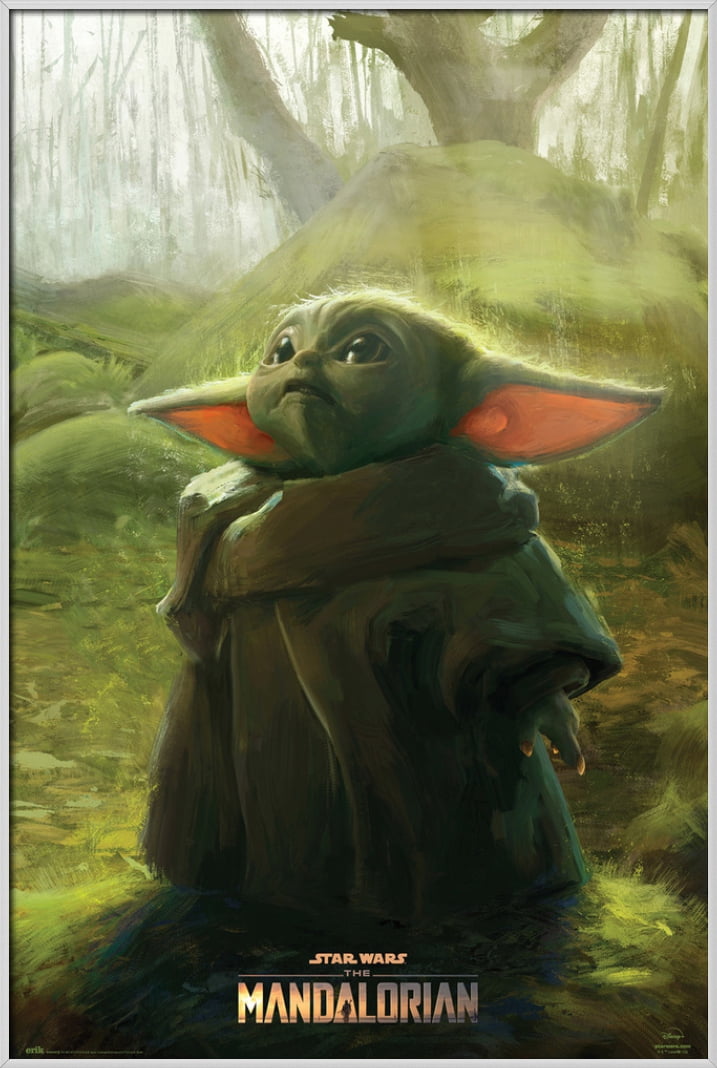 The Mandalorian - Framed TV Poster (Grogo / Baby Yoda In Forest) (Size ...