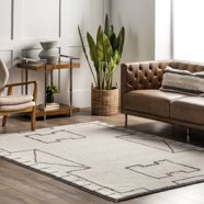 nuLOOM Dania Machine Washable Medallion Area Rug, 5' x 8', Navy ...