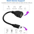 Simyoung Mini USB Male to USB Female Car OTG Cable Adapter USB A Female ...