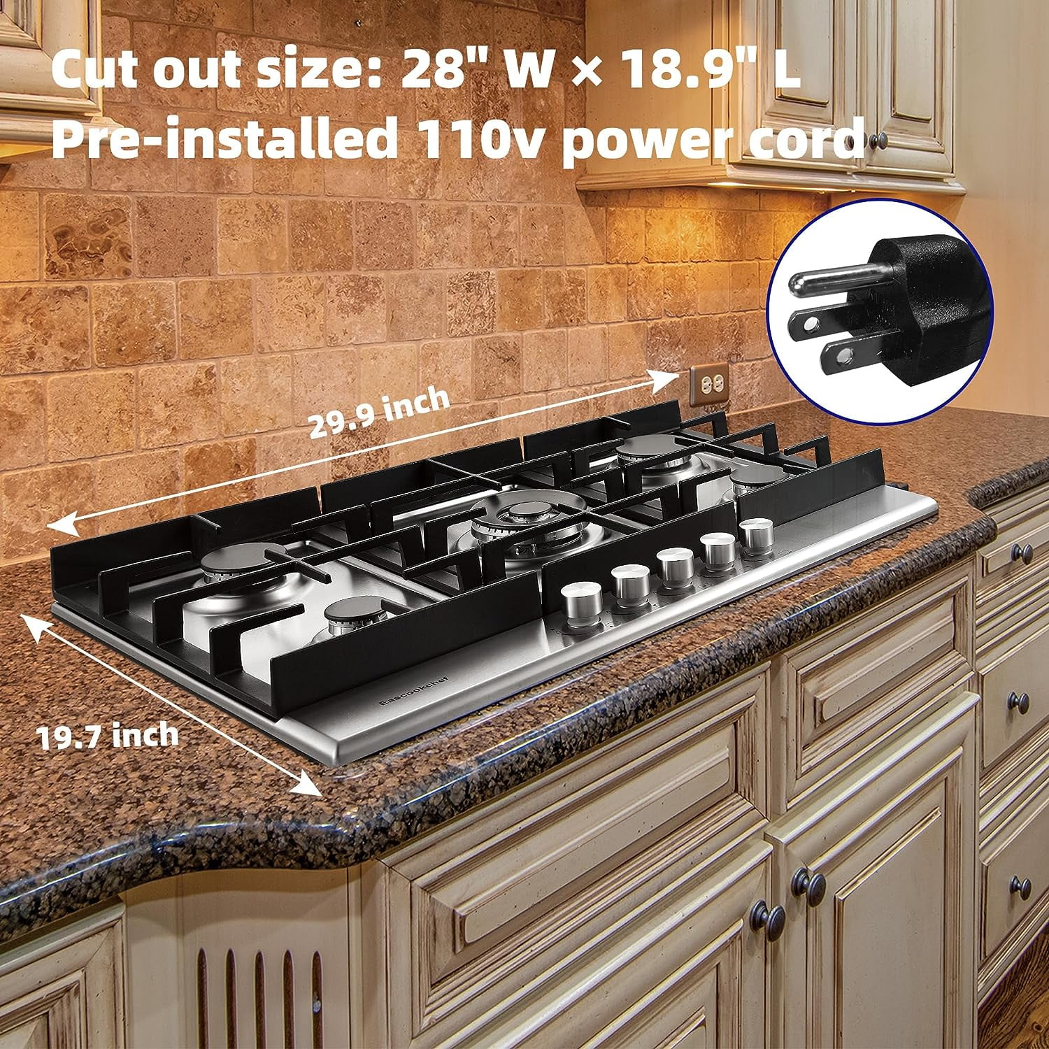 30 inch stainless steel gas stove store