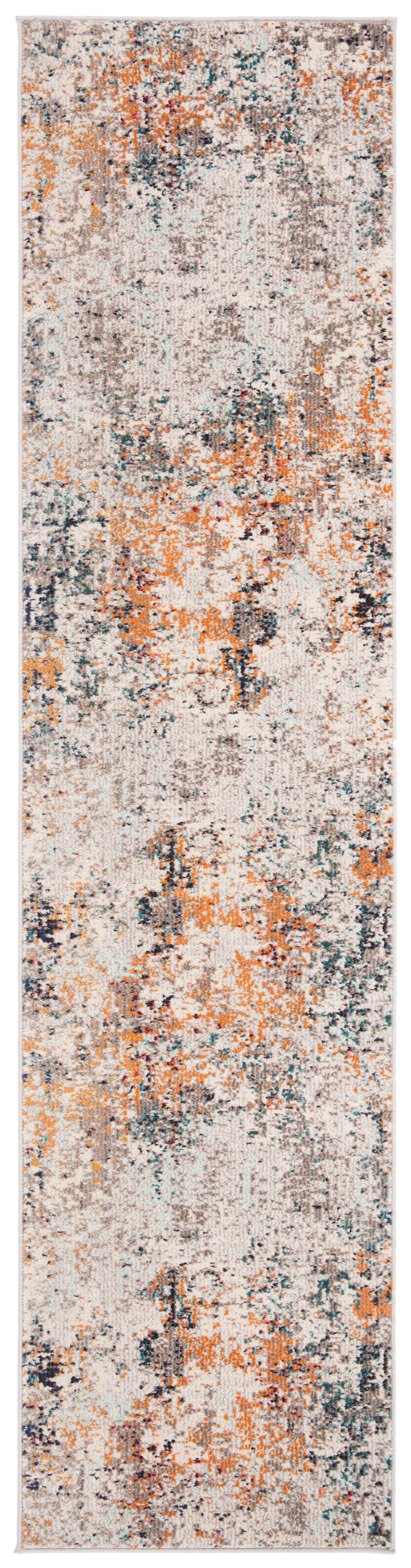 SAFAVIEH Madison Nita Vintage Floral Runner Rug, Grey/Beige, 2'2" x 6 ...