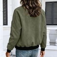 UDAUDU Women Casual Jacket Lightweight Long Sleeve Bomber Jackets Zip ...