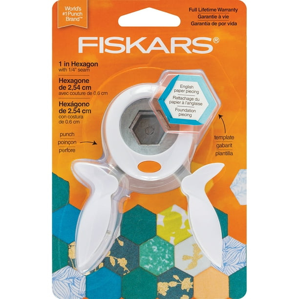 Fiskars Squeeze Punch And Acrylic Template-1" Hexagon - Walmart.com ...