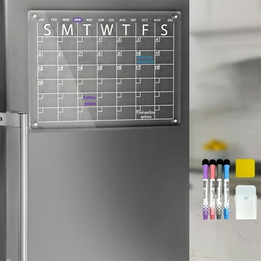 VOCHIC Acrylic Calendar for Fridge,15"x11" Inch Magnetic Dry Erase ...
