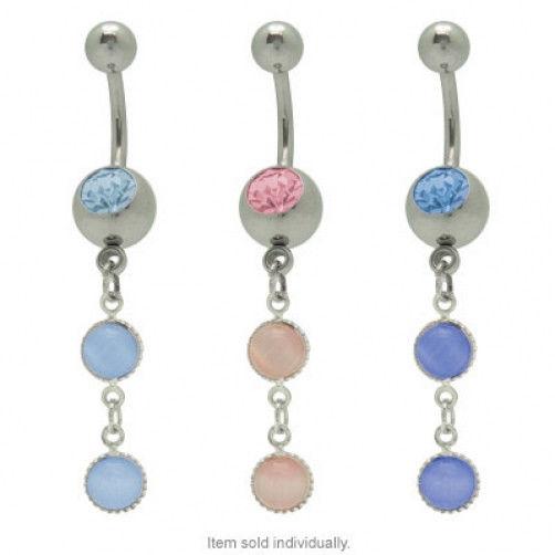 Belly Button Ring Dangle Double Circle - Walmart.com