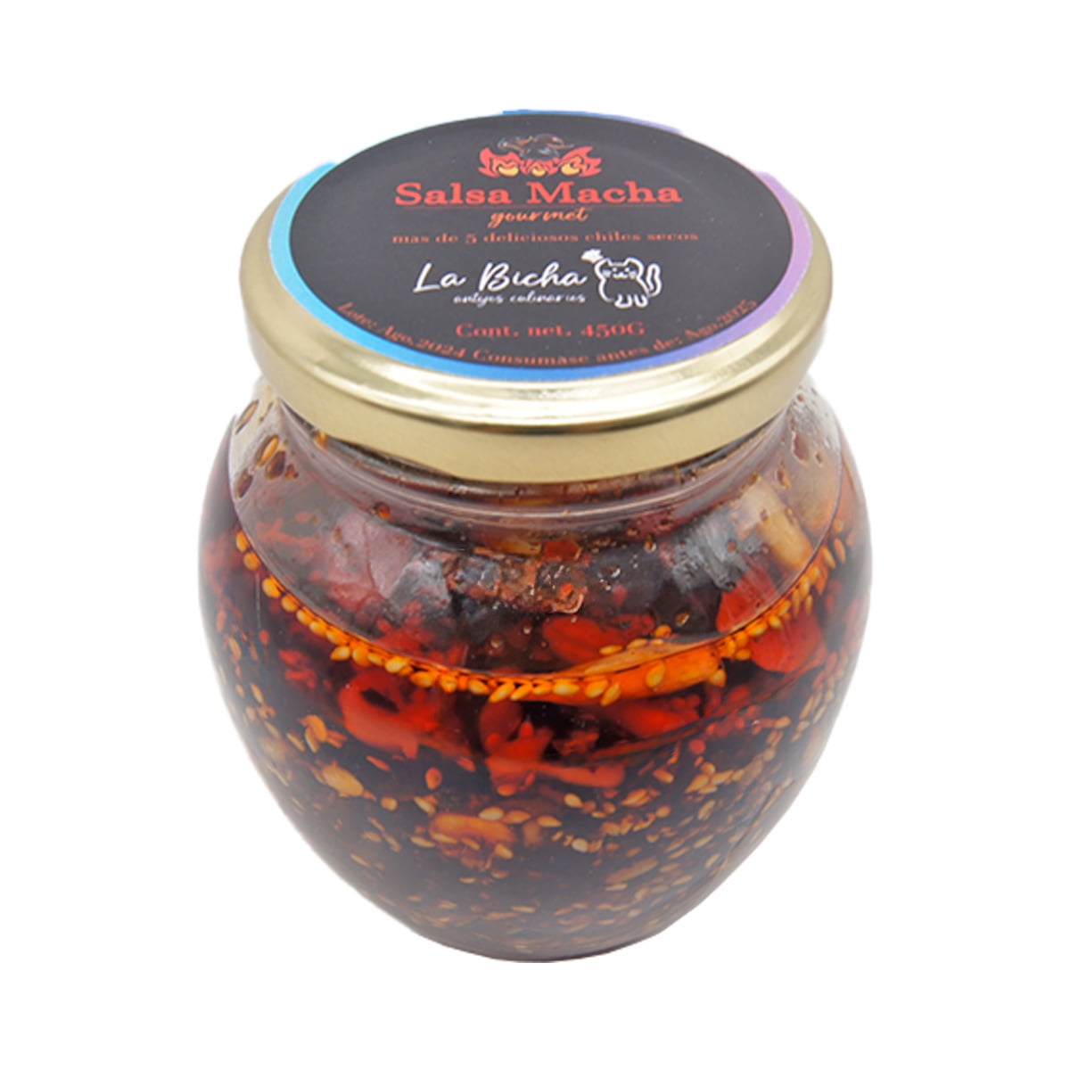 Salsa Macha La Bicha 5 Chiles 450 Gr Gourmet | Bodega Aurrera en línea