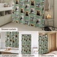Bathroom Shower Curtain Animals Deer Bears in Frames Waterproof Shower ...