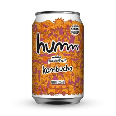 Humm Kombucha, Mango Passionfruit, 12 Pack, 12 oz Cans - Walmart.com