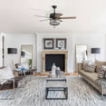 dokea 52” Ceiling Fan with Crystal Shade – 5 Plywood Blades, DC Motor ...