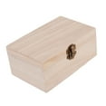 Plain Wood Wooden Square Hinged Storage Boxes Craft Gift Box - Walmart.com