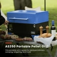 ASMOKE AS350 Wood Pellet Grill & Smoker, 8-In-1 Cooking, 256 Sq in ...