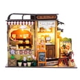 DIY Miniature Bakery Shop Kit - Bakery Wooden Dollhouse with LED Lights ...