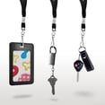 100 Pack Black Lanyard, Lanyards for Badges Id, Bulk Flat Lanyard with ...