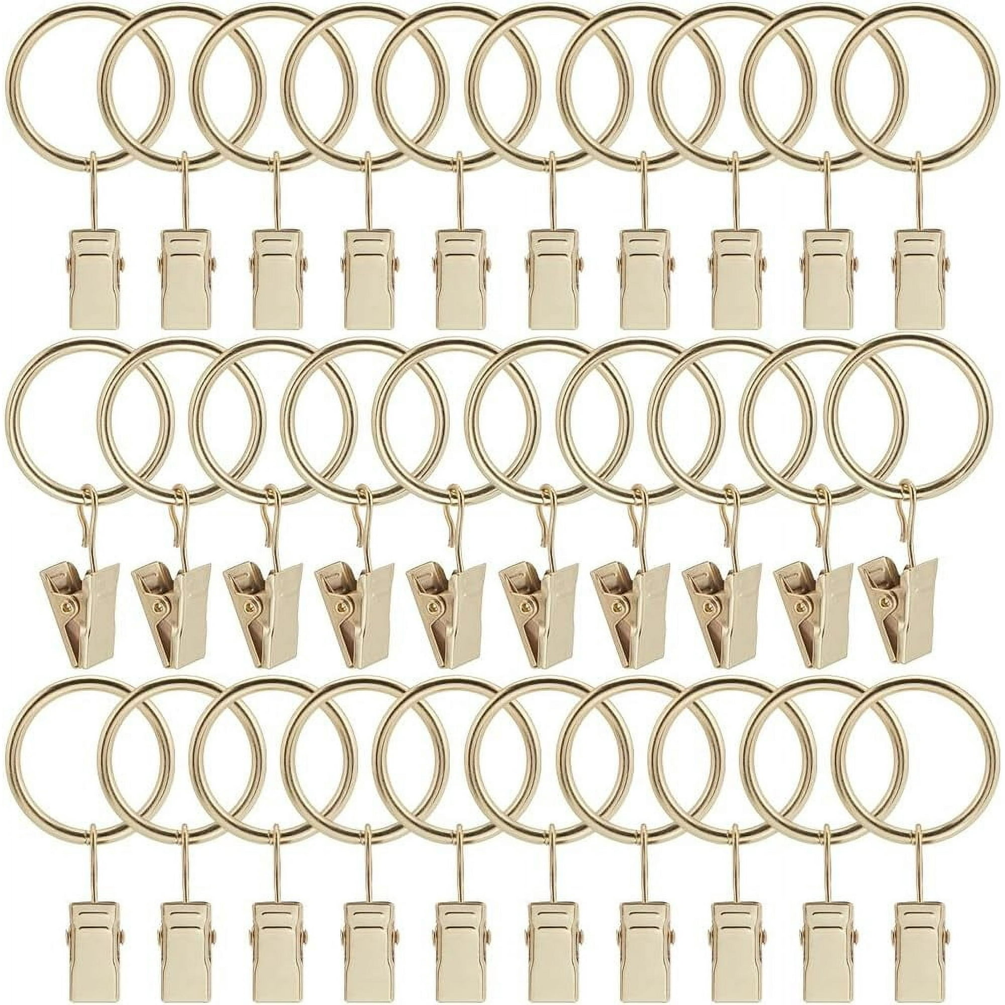 Click here for Nobrand 40pcs Gold Curtain Clip Rings Drape Rod Ri... prices