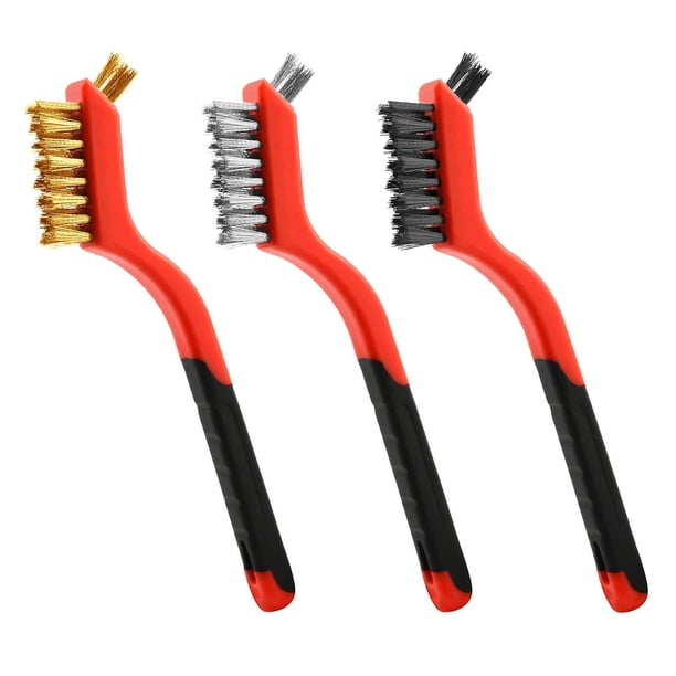 6-Piece Wire Brush Set for Rust Removal, Dirt, and Paint Scrubbing ...