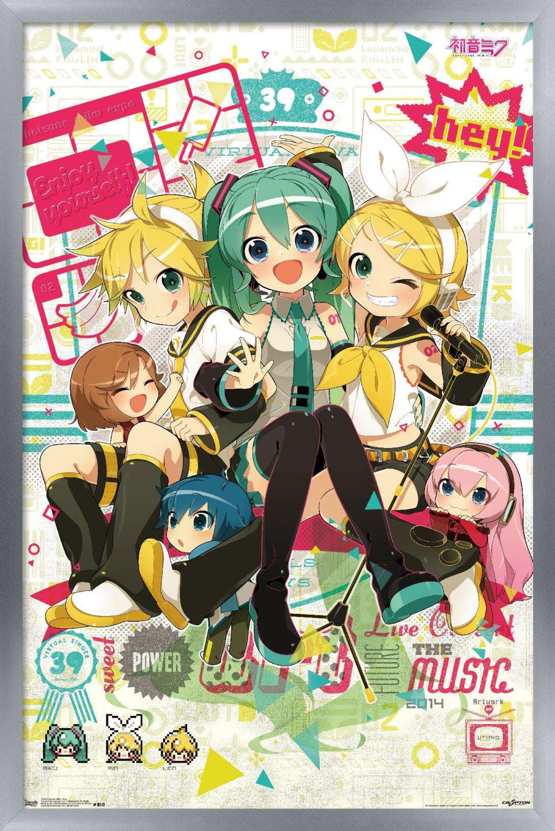 Hatsune Miku - Hey Poster - Walmart.com - Walmart.com