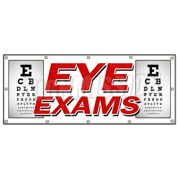 48"x120" EYE EXAMS BANNER SIGN optometrist optician glasses ...