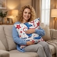 4th of July Decorations Pillow Covers 18x18 Inch Star Letter Print ...
