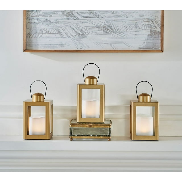 Home Reflections S/3 Mini Lanterns with Remote & Gift Boxes - Walmart.com