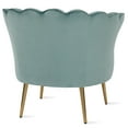 Novogratz Presley Modern Glam Seashell Accent Chair, Teal Velvet - Walmart.com