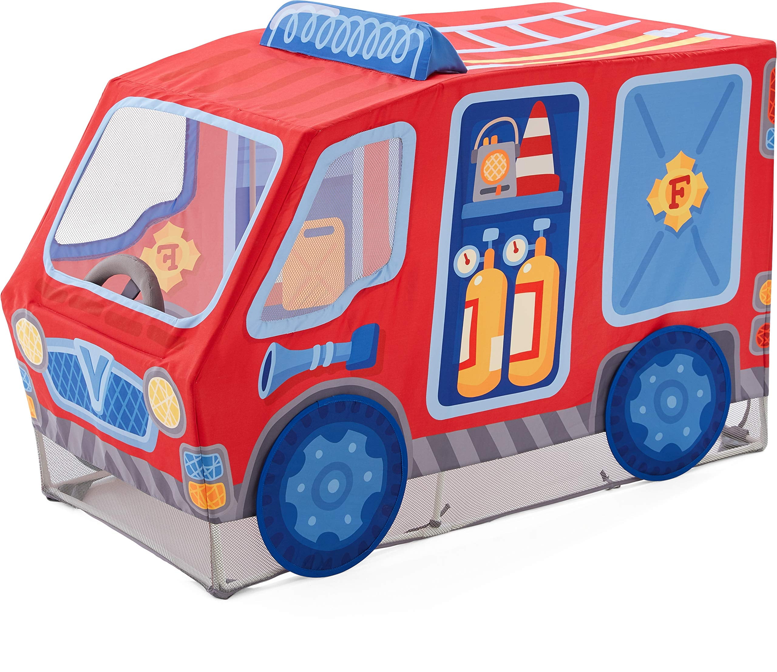 HABA 304210 Fire Engine Play Tent Fabric with Rotating Steering Wheel ...
