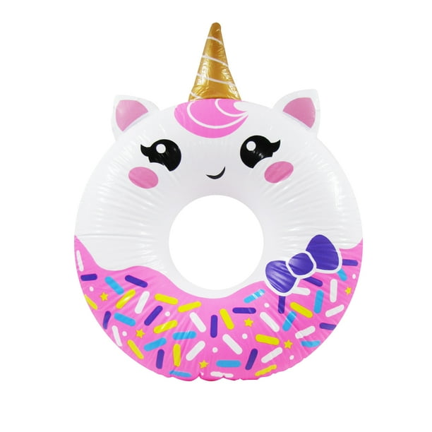 TreasureGurus Inflatable Rainbow Unicorn Swimming Pool Float - Walmart.com