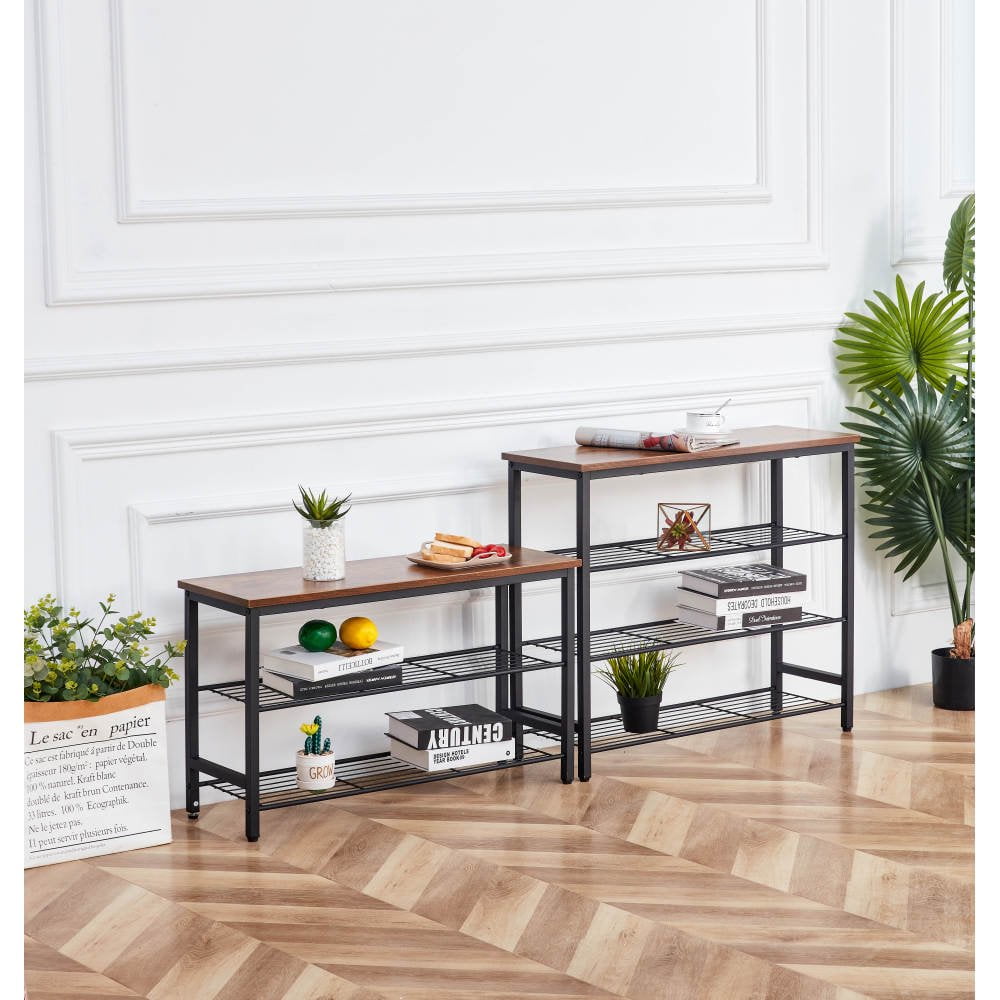 GZXS 3&4-Tiers Rectangle Metal Shoe Rack Modern Multifunctional Shoe ...