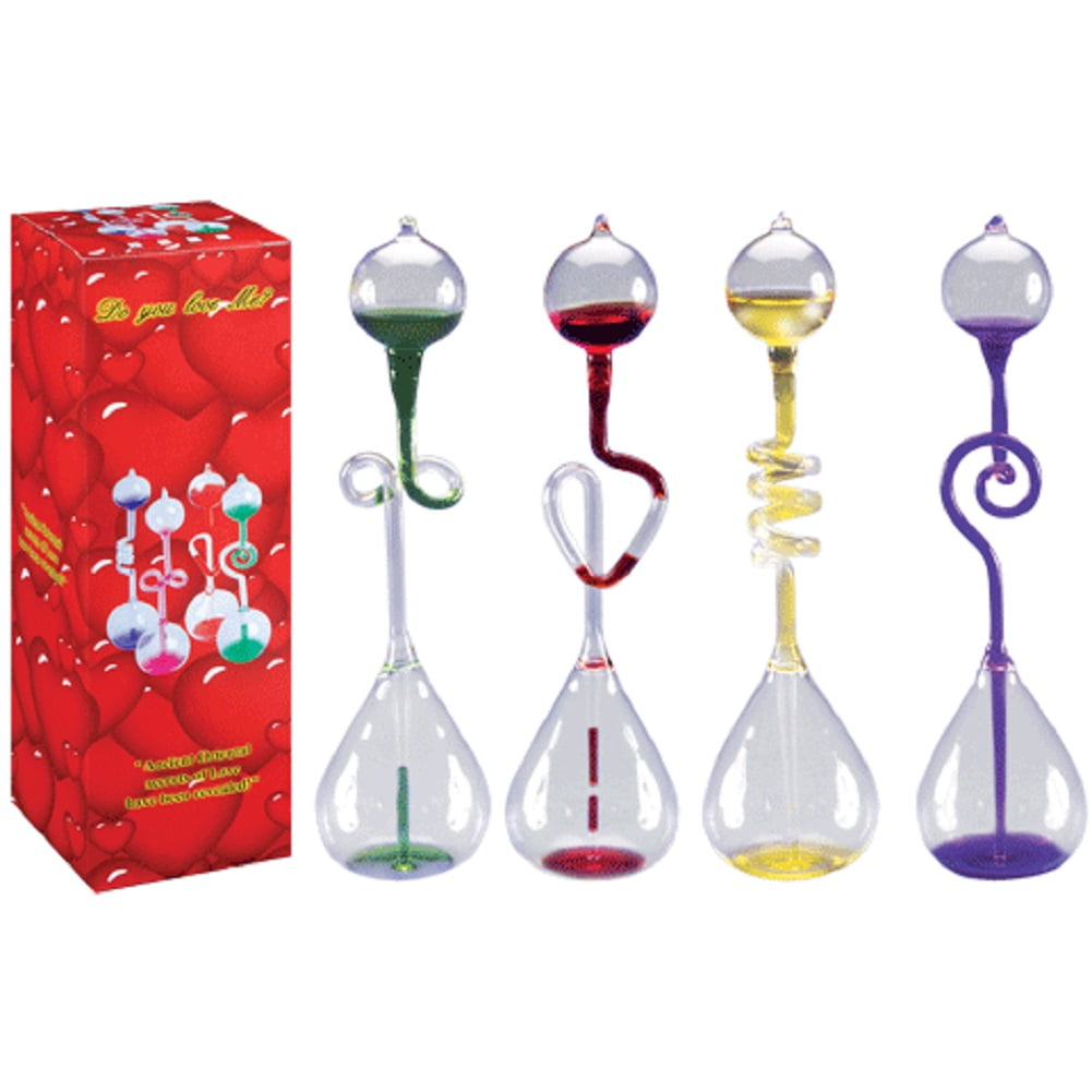 Spiral Love Meter Hand Boiler Glass Science Toy Energy Transfer Cute ...