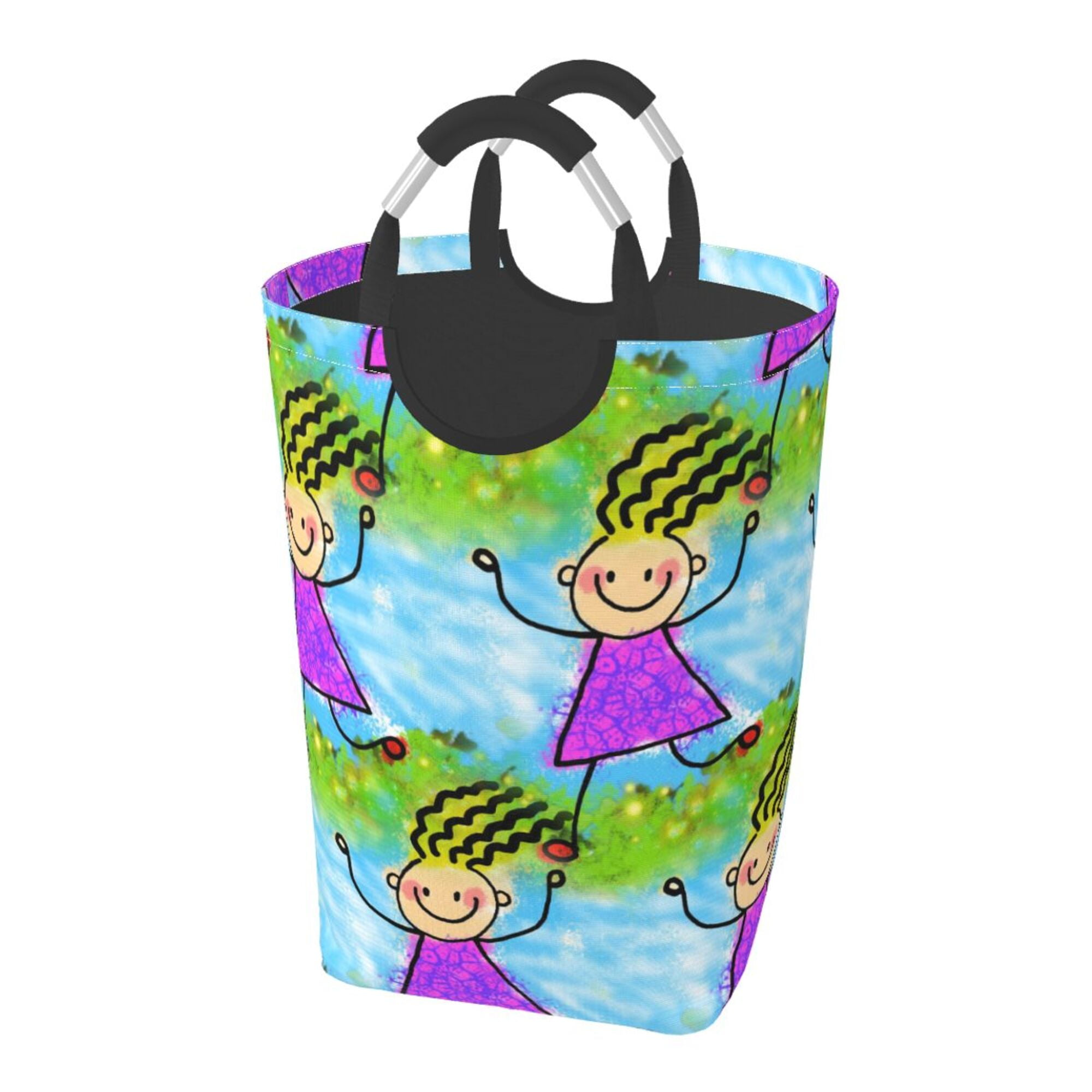 TEQUAN 50L Large Rectangular Laundry Hamper with Aluminum Handles ...