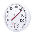 AcuRite 13.5" White Thermometer with Humidity Gauge; 13.5 x 14.5 x 1.8 ...