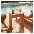 Outdoor Patio Bench - Solid Wood Garden Seat - Backless Single Person ...