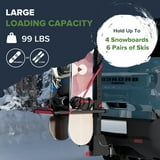 Arksen Folding Hitch-Mounted Ski/Snowboard Rack, Snowboard Mount ...