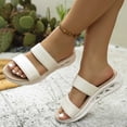 Bkhluea Women Double Strap Cutout Platform Mule Sandals Comfortable ...