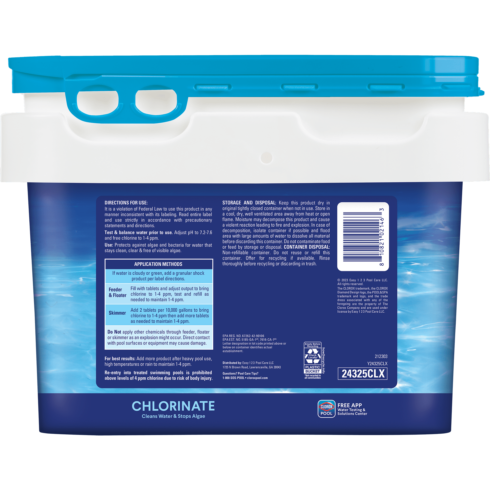 Clorox Pool&Spa XtraBlue 3" Chlorinating Tablets for Swimming Pools ...