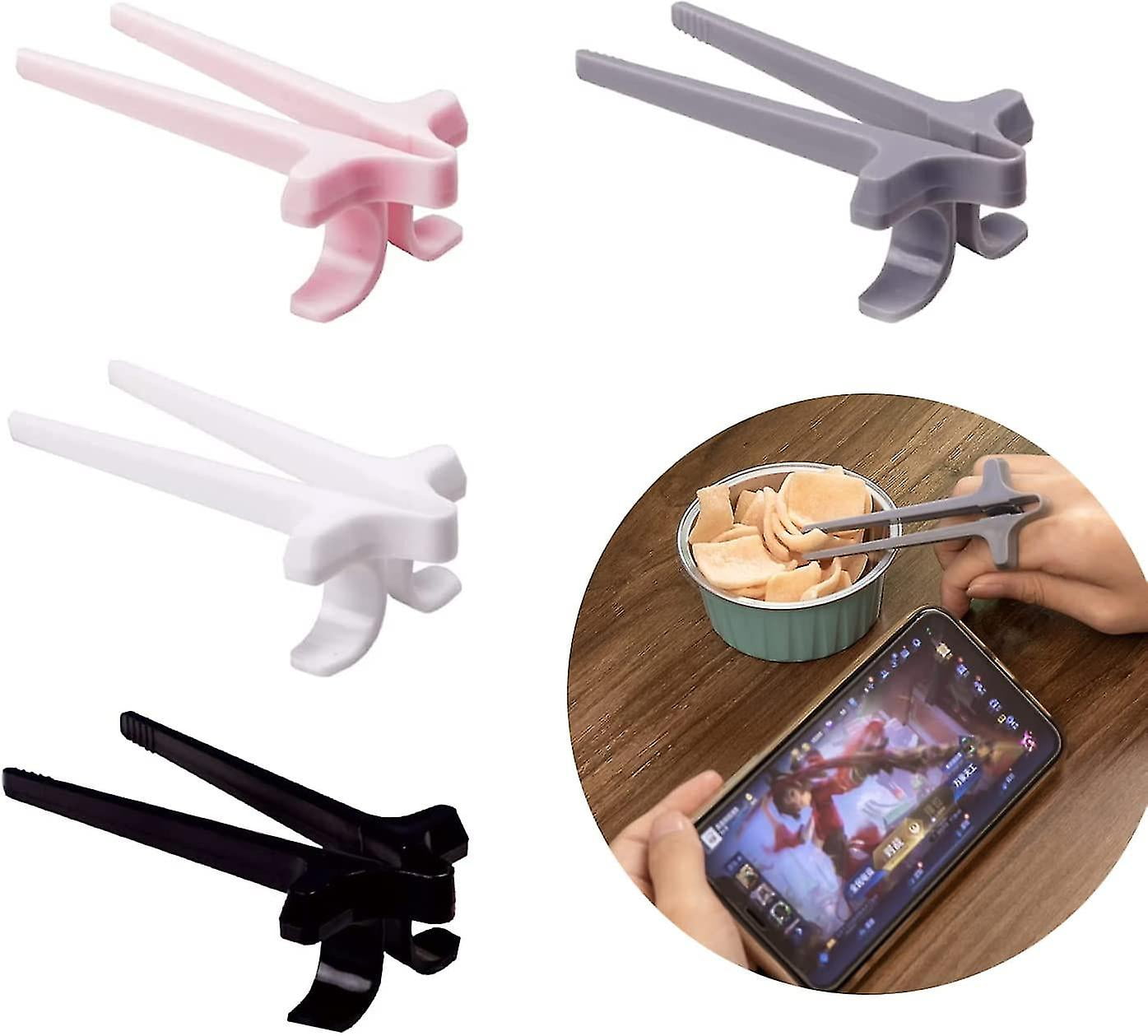 4 Pcs Finger Snack Chopsticks For Gamers,snack Clips Potato Chips ...