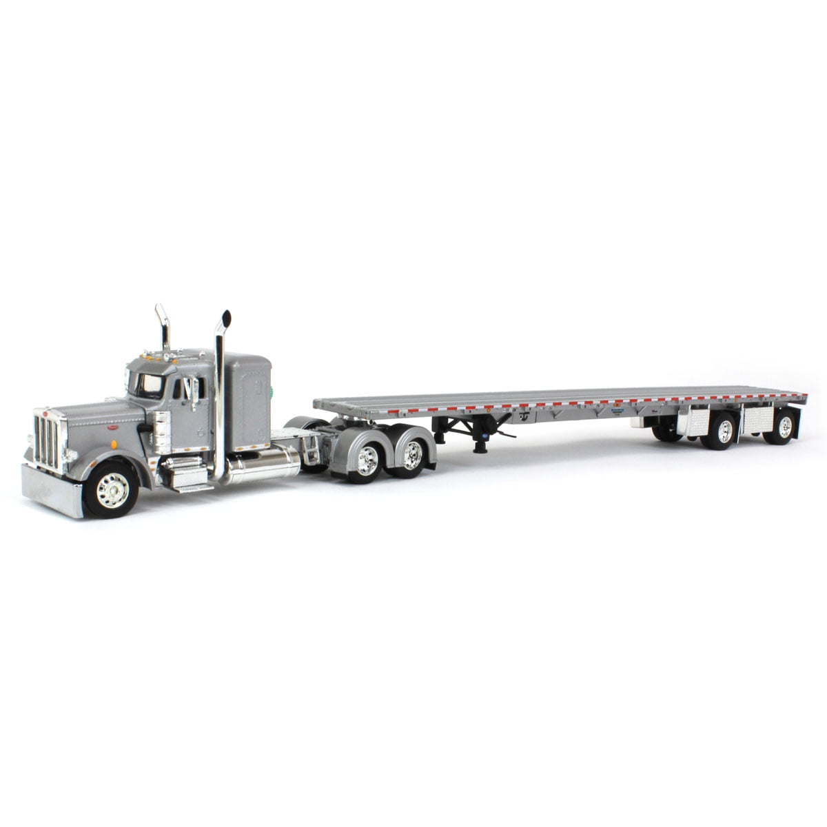 First Gear DCP 1/64 Silver Peterbilt 359 36" Flattop Sleeper w/ 53 ...
