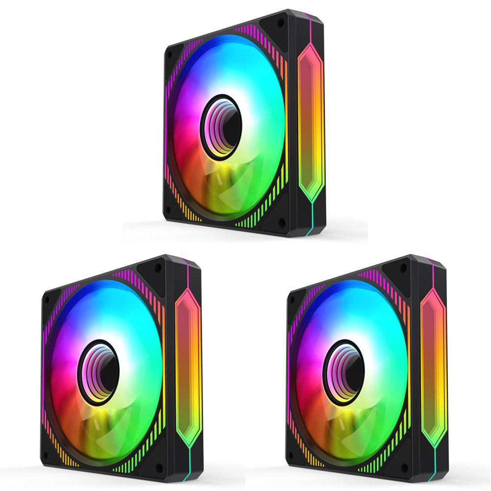 Magic Mirror PRO Lente vidrio Infinity Mirror Chasis Ventilador 5V 3 pines ARGB+12V 4 pines PWM ...