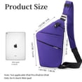 Anti Theft Crossbody Bag, One Shoulder Chest Sling Bag Multi Pockets ...